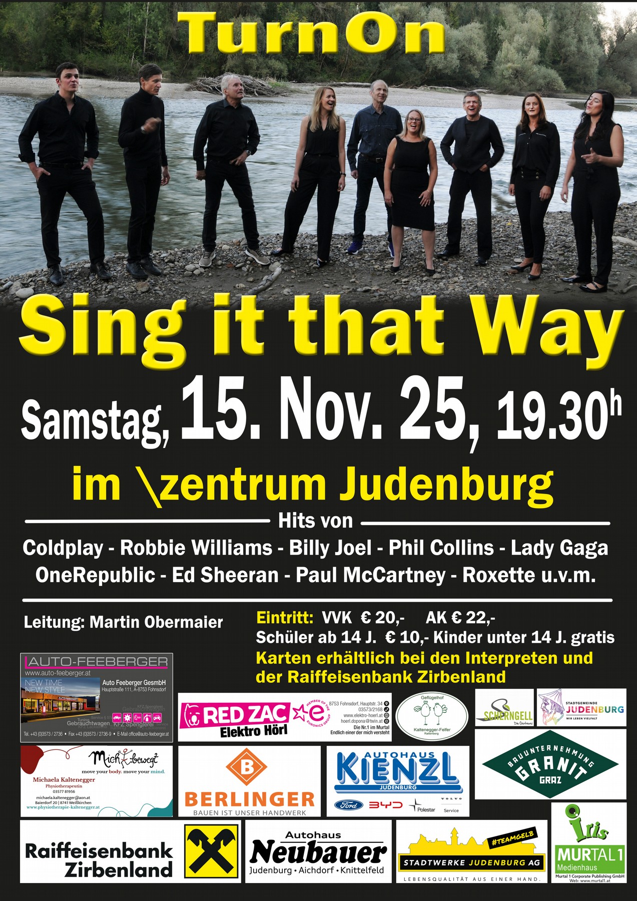 Stadtgemeinde Judenburg | Sing it that Way - Konzert TurnOn
